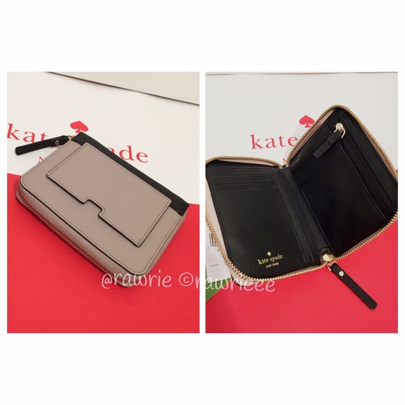 kate spade | Bags | New Kate Spade Colorblock Saffiano Leather Wallet ...